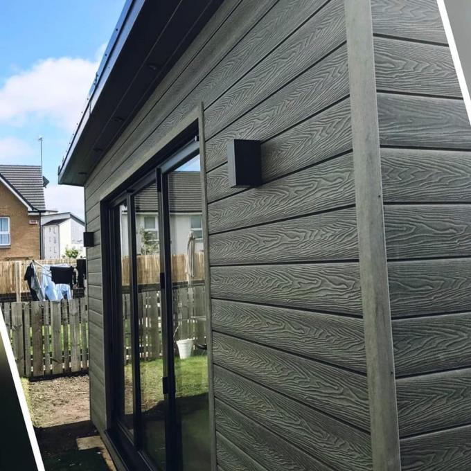 148mm Outdoor 3D Wall Cladding Deep Embossed Wood Plastic Composite Decking